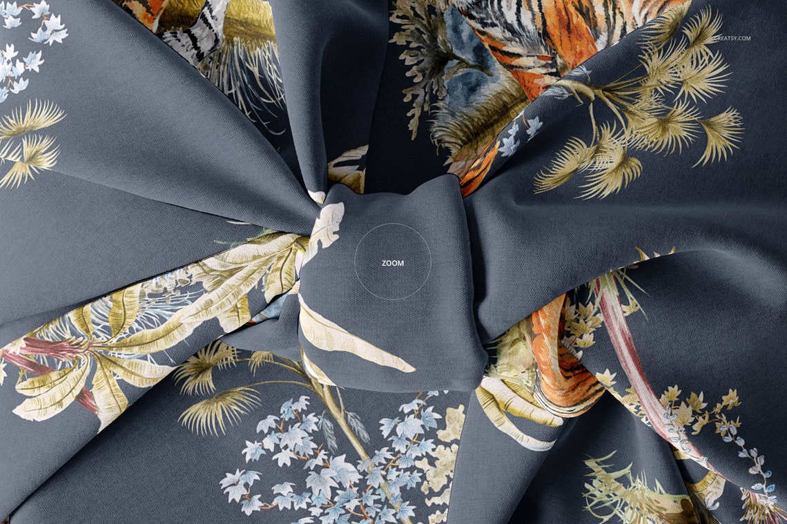 Fabric Gift Wrap Mockup Set, Furoshiki Cloth Wrap Packaging, 4 Layered ...