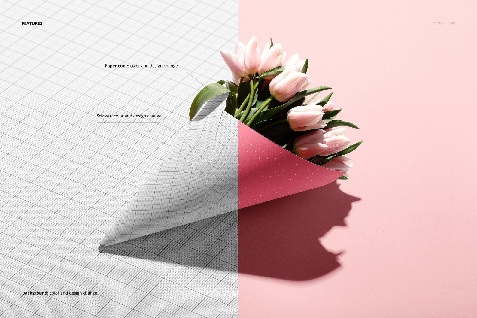 Flower Packaging Mockup - Etsy