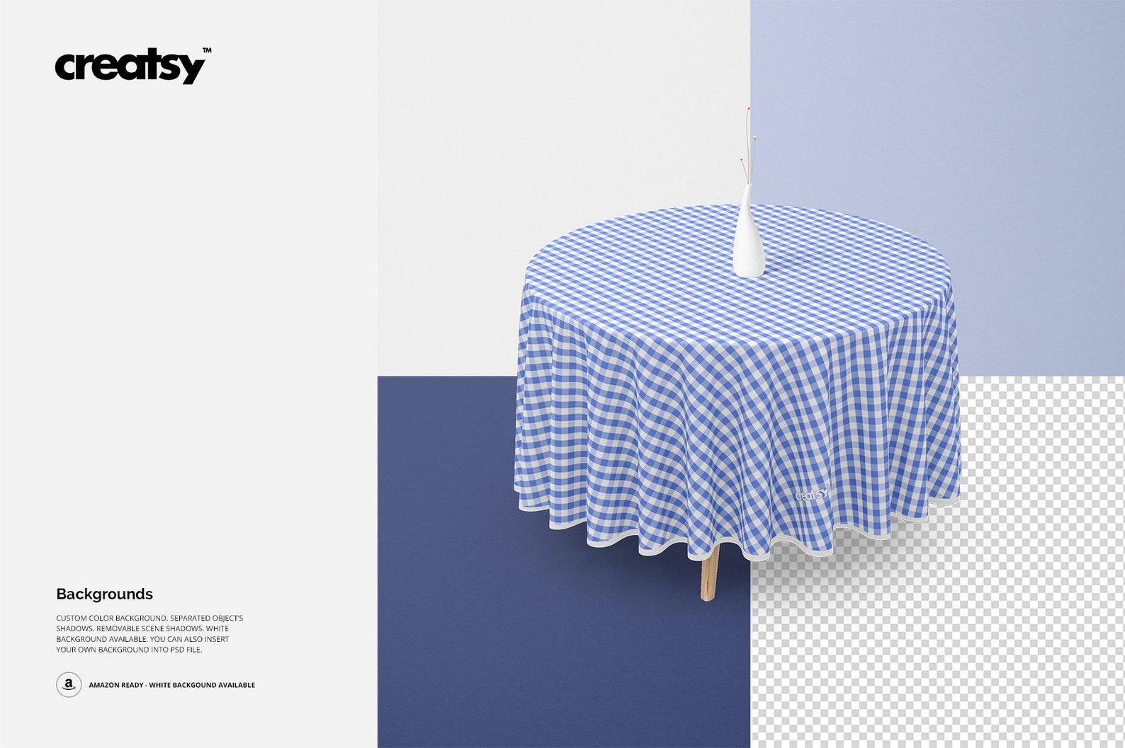 Round Tablecloth Mockup Set Tablecloth Template Custom | Etsy