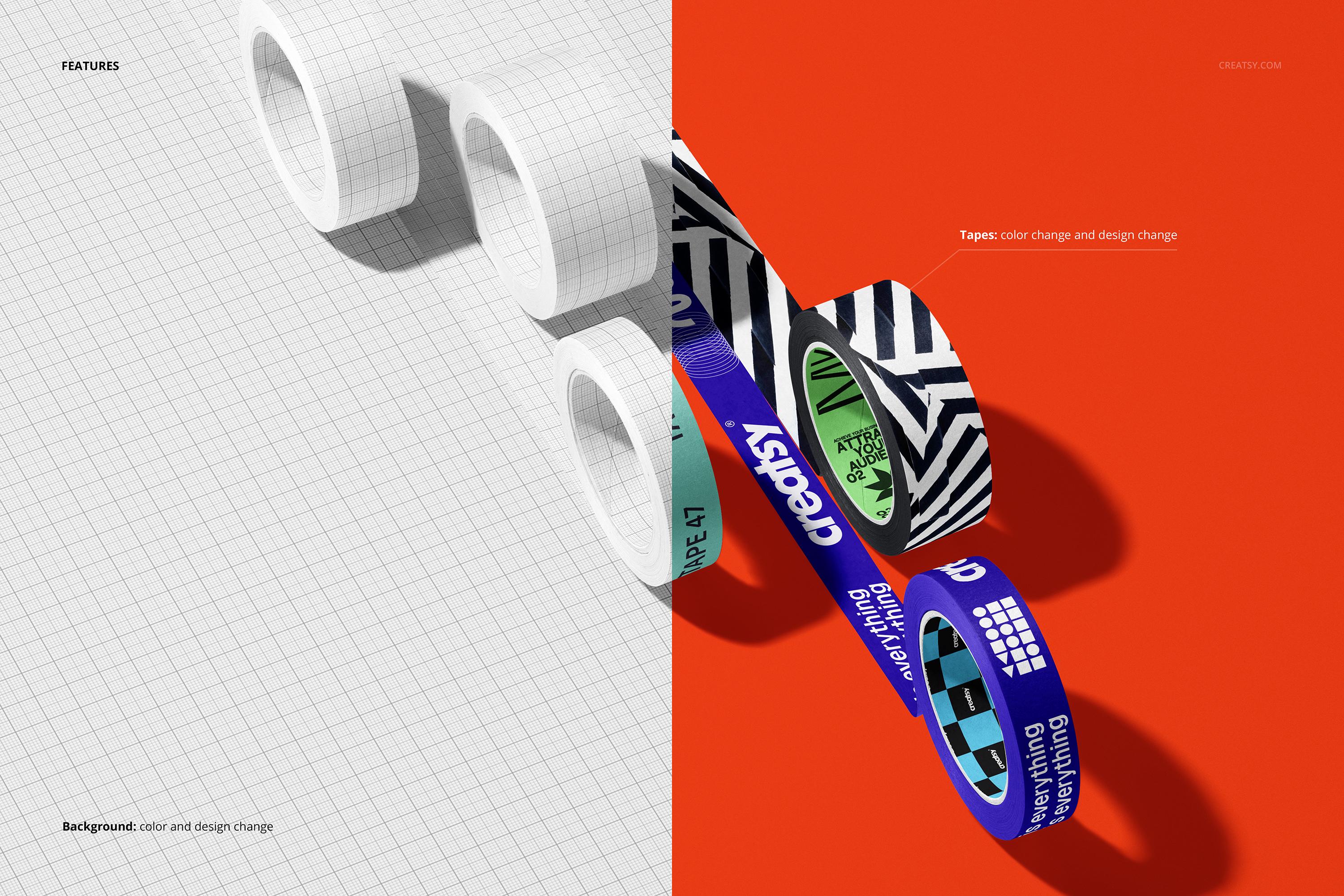 Rolling Packaging Tapes Mockup - Etsy