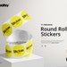 Round Roll Stickers Mockup Set - Etsy