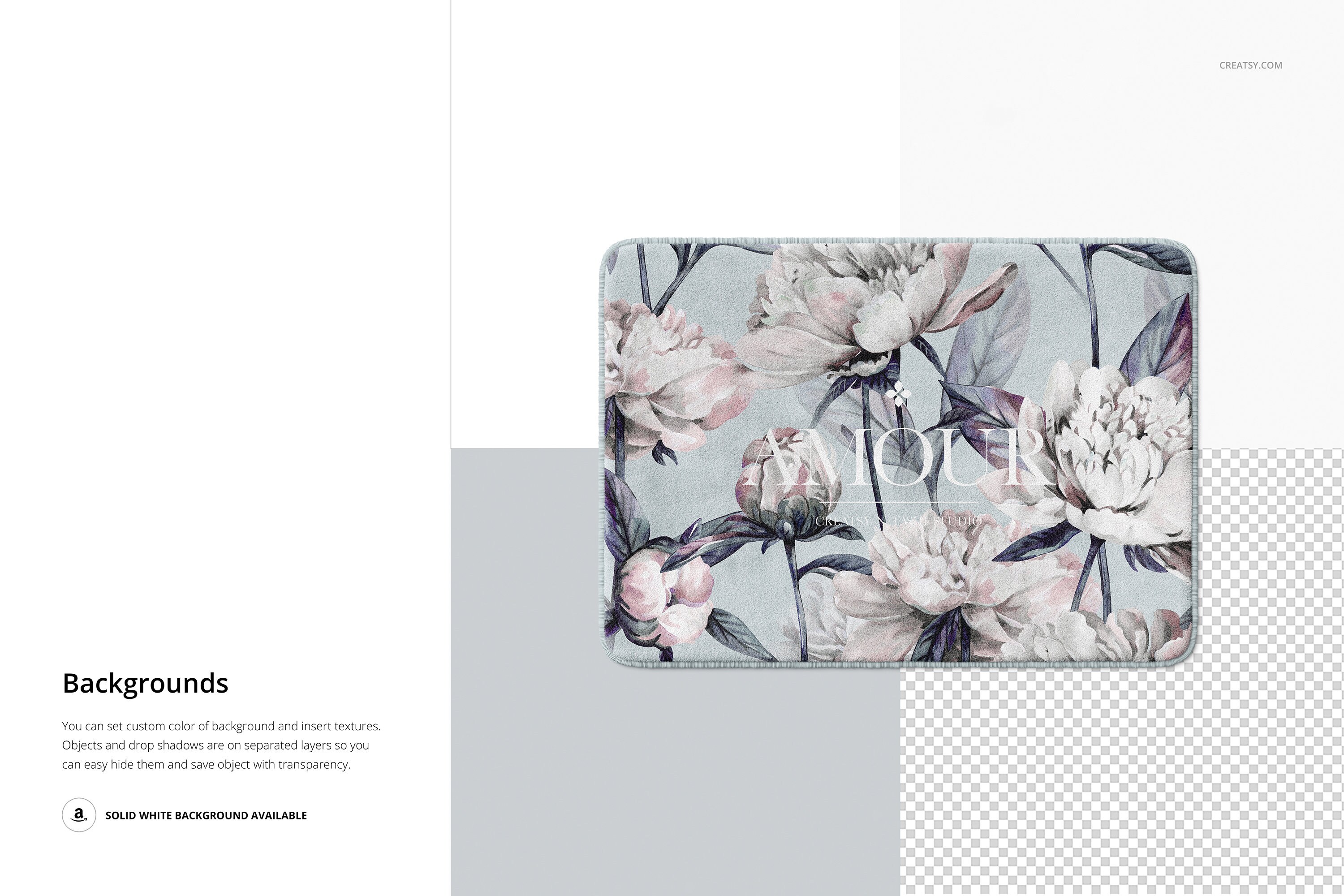 Plush Bath Rug Mockup Set - Etsy