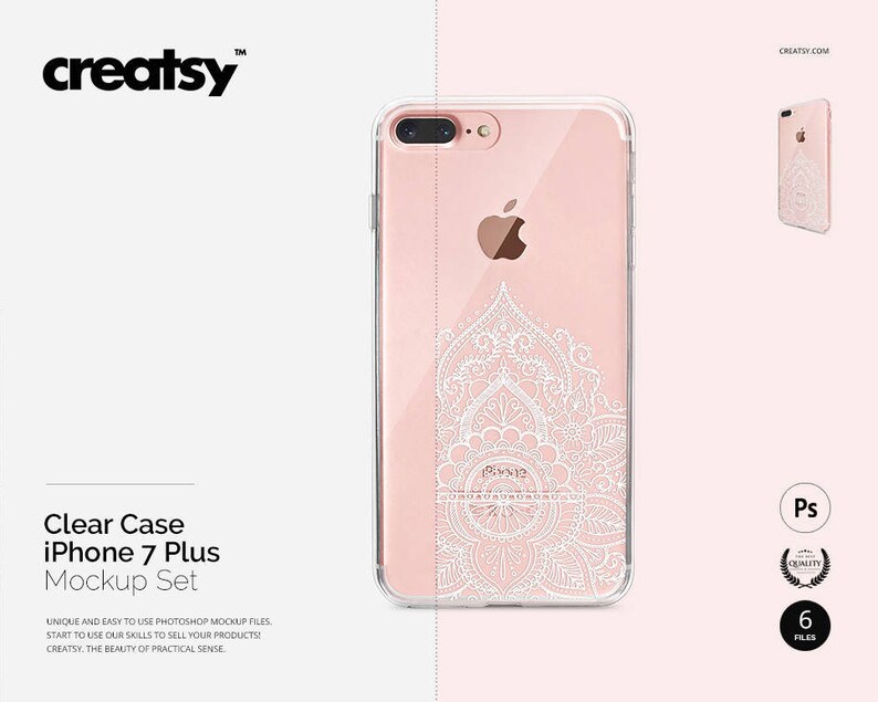 Transparent iPhone 7 Plus Case Mockup Set (PSD) - Etsy