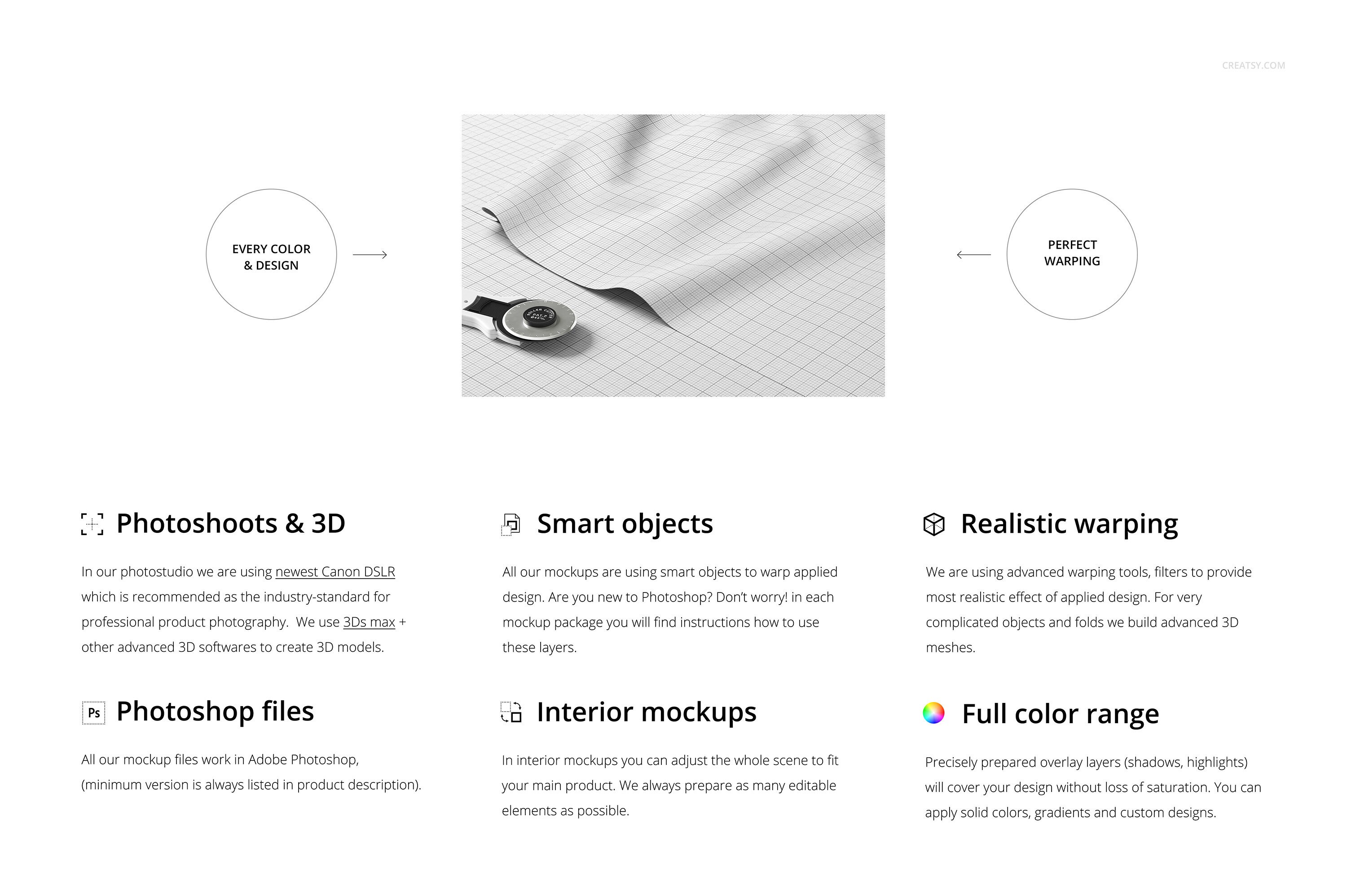 Fabric Layers Mockup (part 13 of Fabric Factory V.6) - Etsy