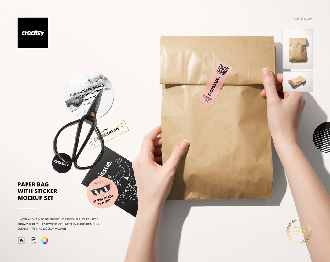 Paper Bag With Stickers Mockup Set - Etsy