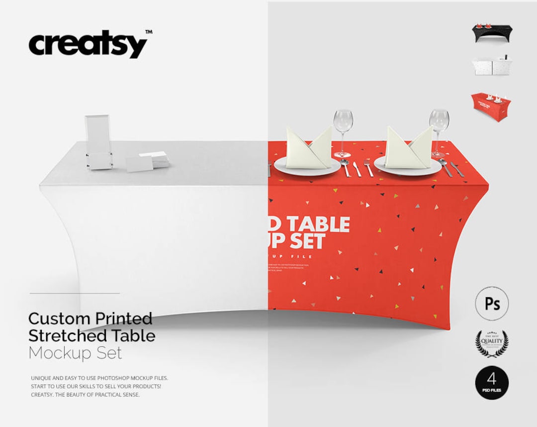 Custom Stretched Tablecloth Mockup Set (PSD Digital Files) - Etsy