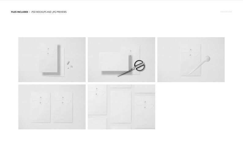 String Envelope Mockup Set - Etsy