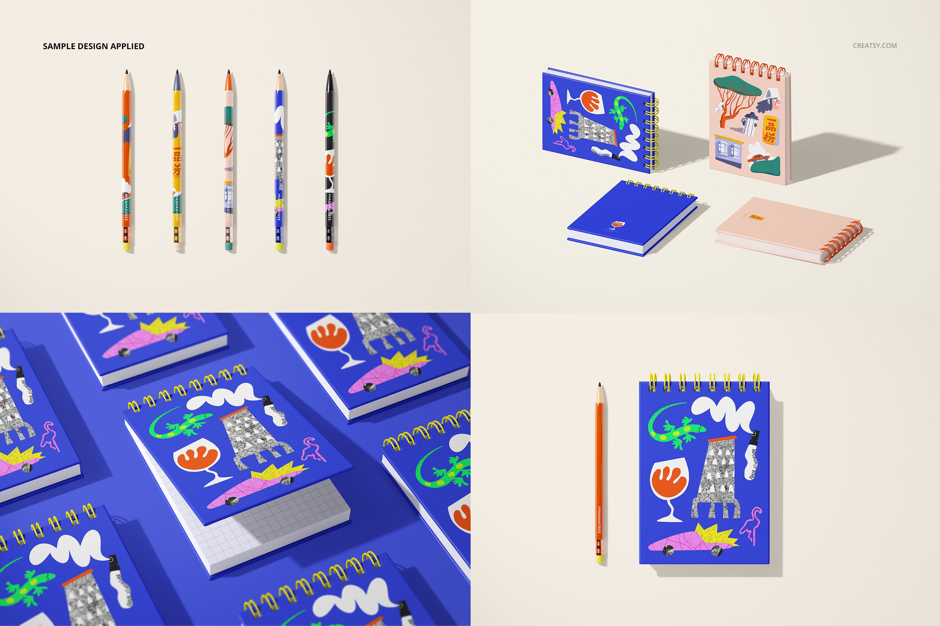 Spiral Ring Flip Top Notebook Mockup Set - Etsy