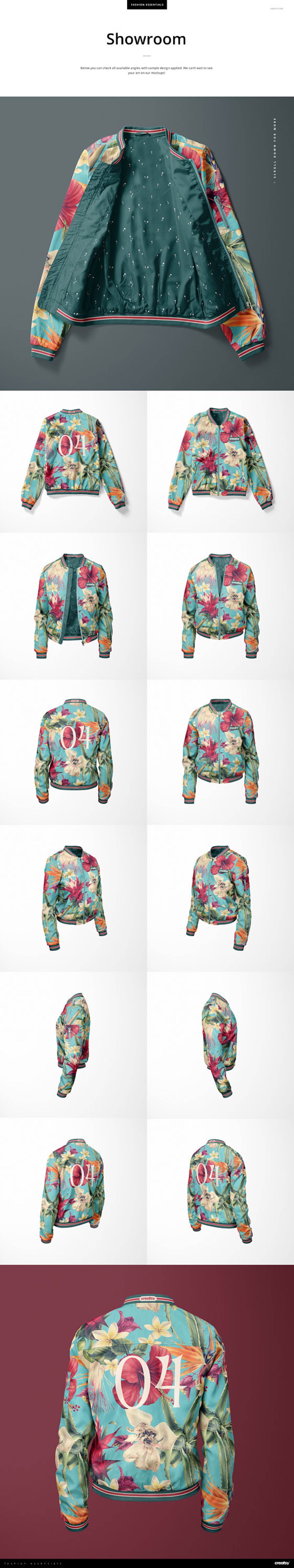 Women's Bomber Jacket Mockup Set Vol. 2 - Etsy