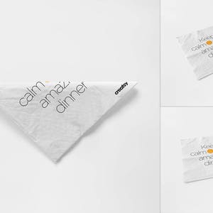 Napkin Mockup Set, Custom Napkins, Napkin Template, Serviette Mockup ...