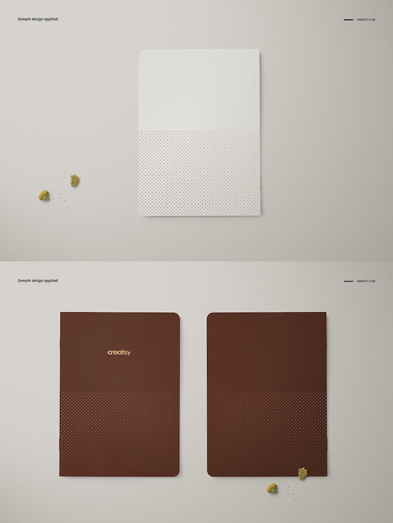 A5 Classic Notebook Mockup Set Notebook Template Custom | Etsy