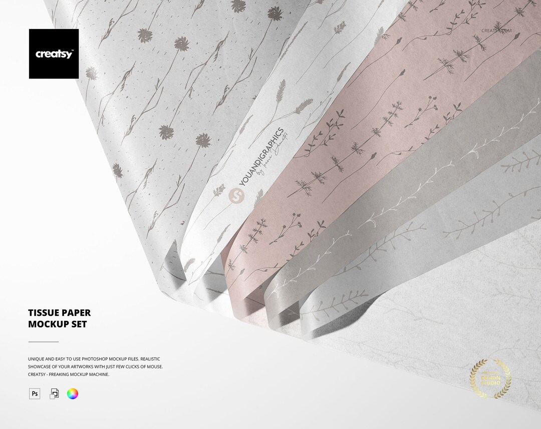 Tissue Paper Mockup Set - Etsy