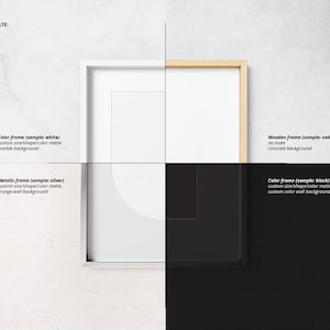 Picture Deep Frame Mockup Set, Thin Wood Frame, Box Frame Tempate ...