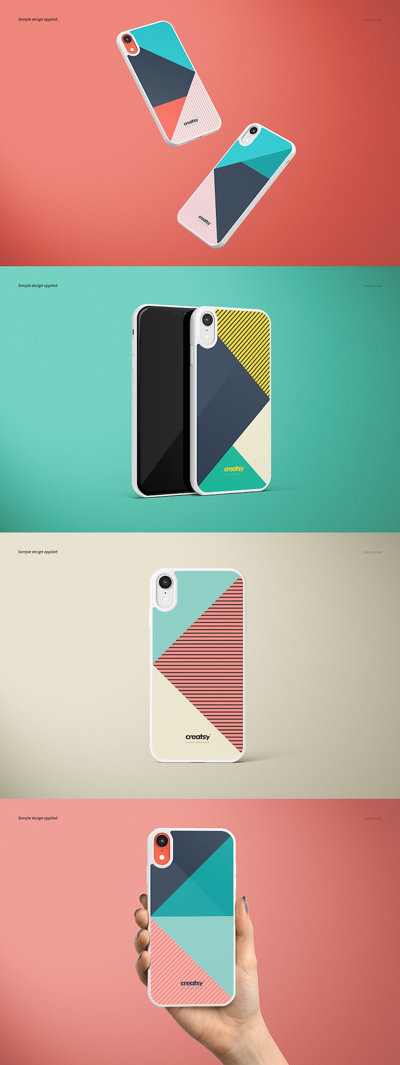 Iphone XR 2D Case white Mockup Set Phone Case Tempalte - Etsy