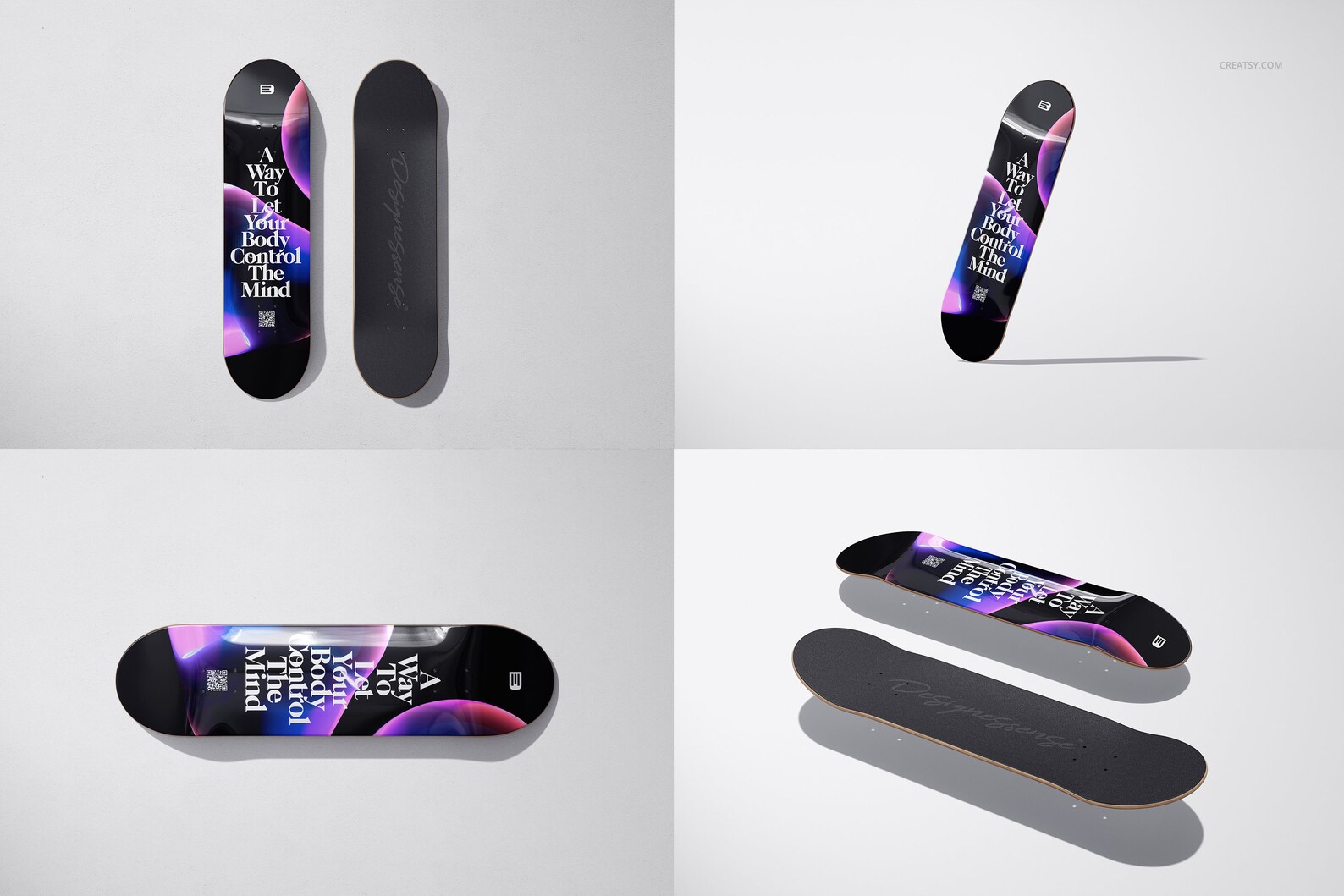 Clear Epoxy Resin Coated Skateboard Deck Mockup Set - Etsy