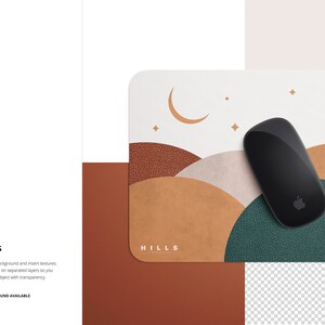 Rectangular Mouse Pad Mockup Set, on Wooden Background, Mousepad Template, Personalized Mouse ...