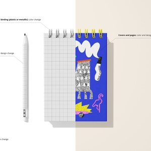 Spiral Ring Flip Top Notebook Mockup Set - Etsy
