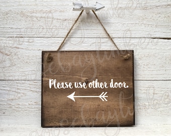 Use front door sign | Etsy