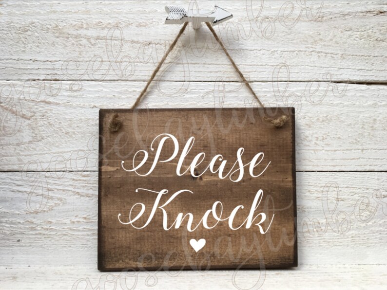 Please Knock Sign Knock sign Please Knock door sign door | Etsy