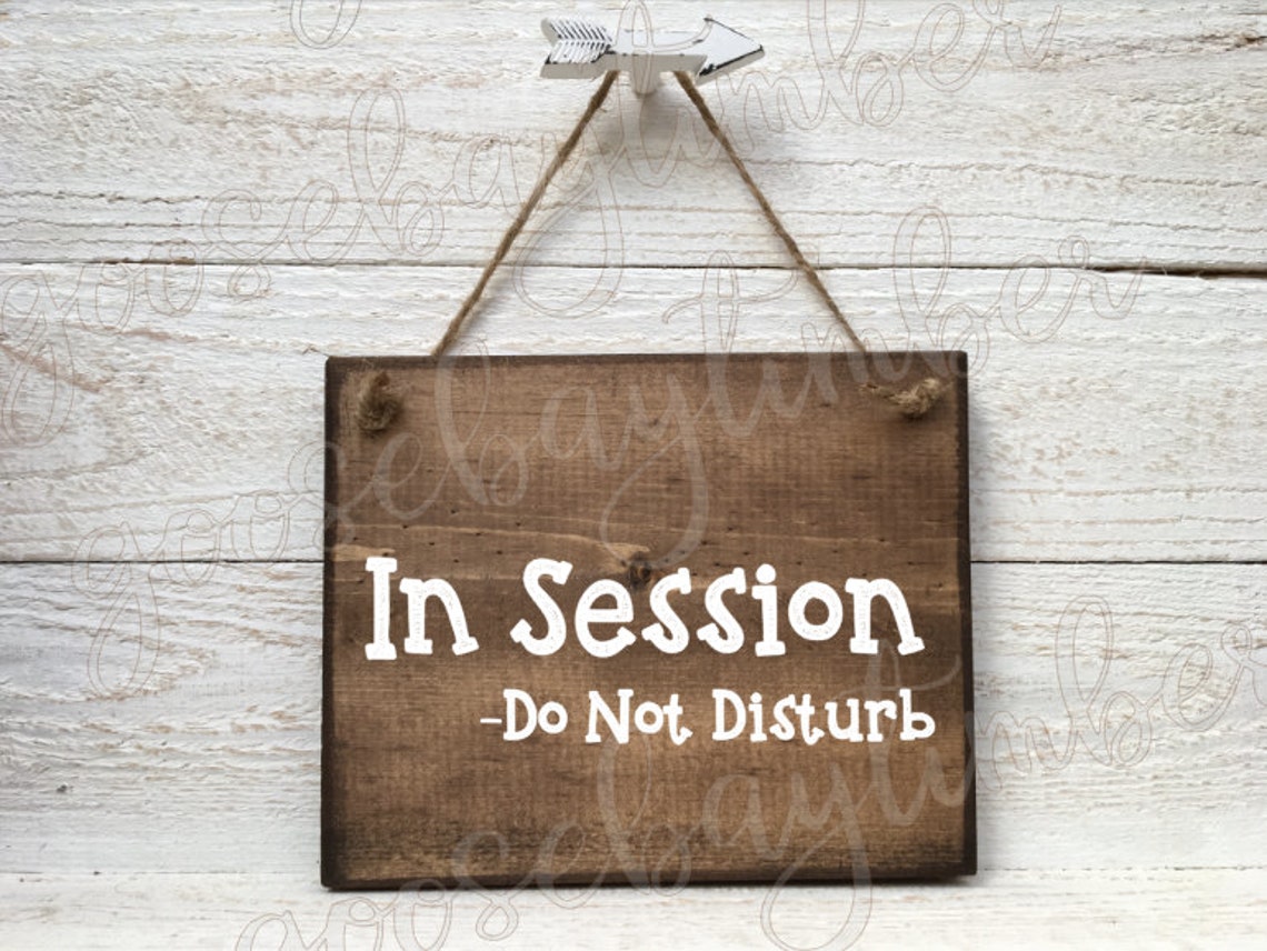 In Session Sign In Session Wood Sign In Session Door Sign | Etsy