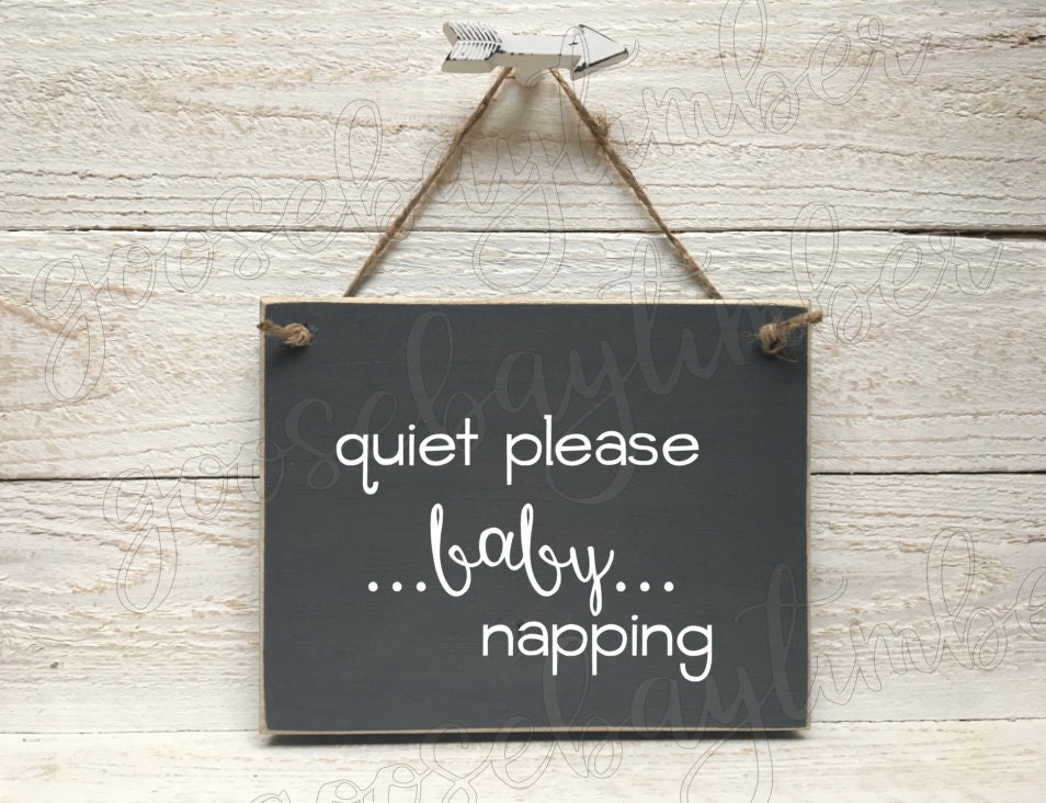 Baby Napping sign Baby Naptime Sign Baby Naptime Door Sign | Etsy