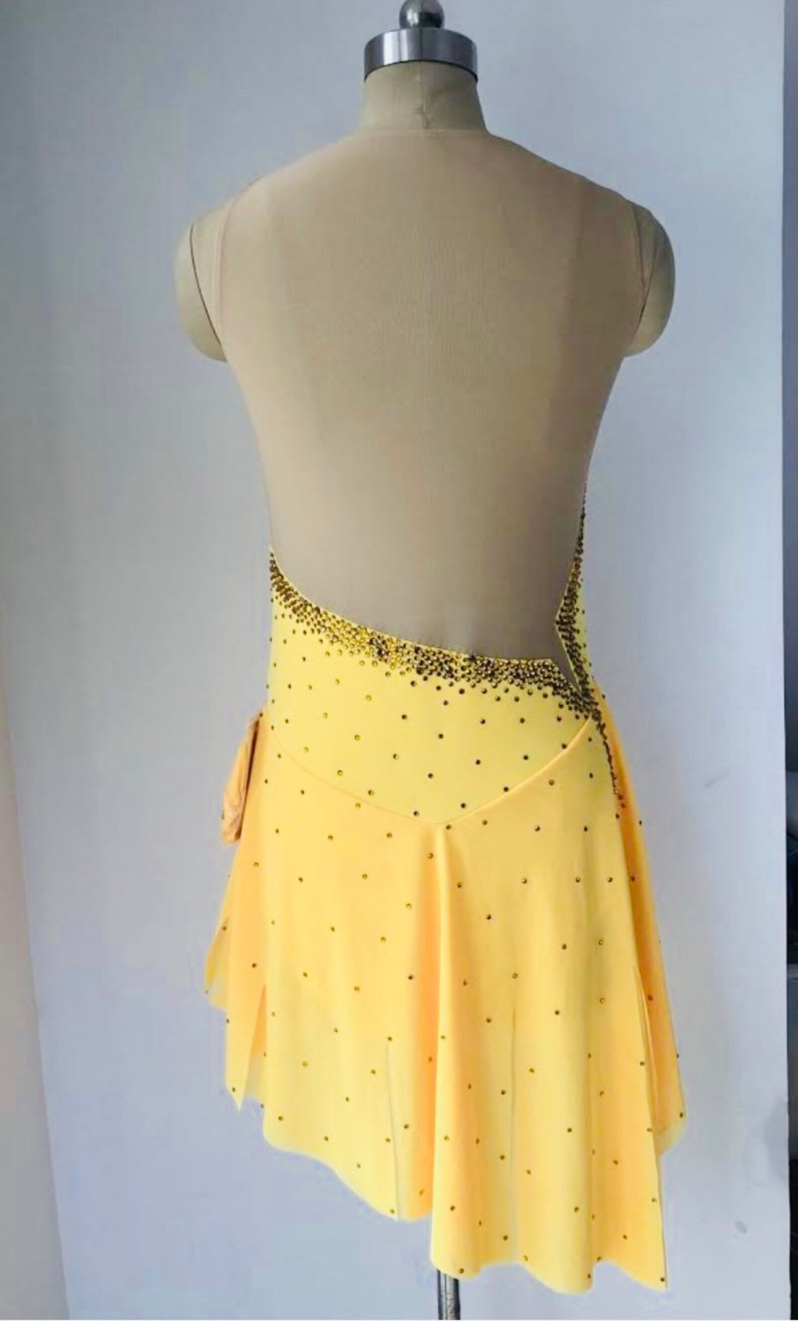 Yellow Skating Costume With Made in Canada Made to Fit Figure | Etsy