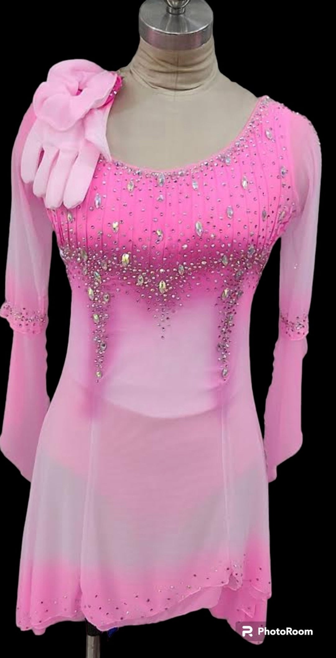 Beautiful Pink Skating Dress- Made to Fit Ice Skating Dress- Stunning ...