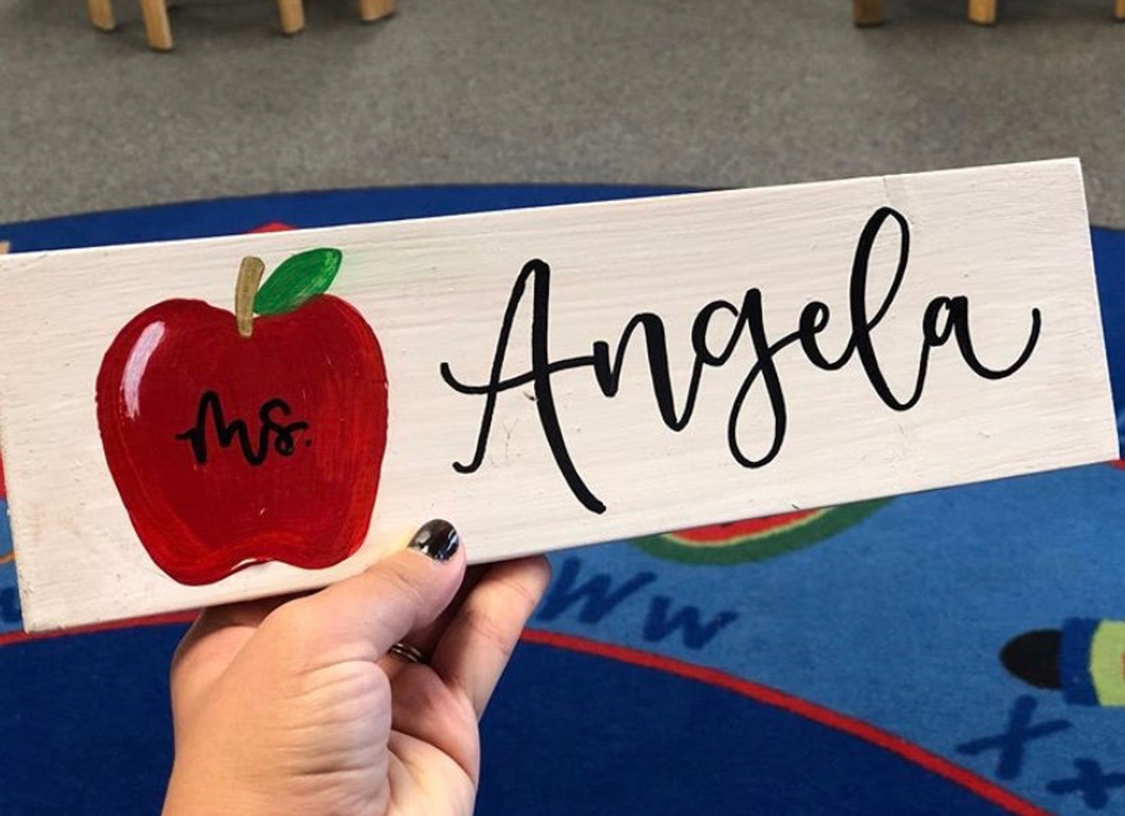 Custom Teacher Desk Wood Sign - Etsy