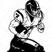 Running Back FOOTBALL Player Clipart-vector Clip Art Graphics-digital ...