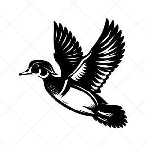 Flying Wood Duck SVG Clipart-vector Clip Art Graphics-digital Download ...