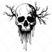 Skull SVG Gothic Skeleton Clipart-vector Clip Art-digital Download ...