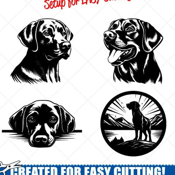 Black Lab Head Silhouette Svg - Etsy