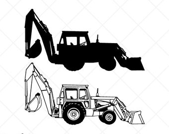 Backhoe clipart | Etsy
