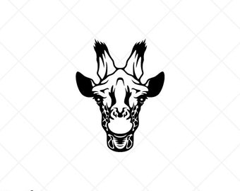 Giraffe head svg | Etsy