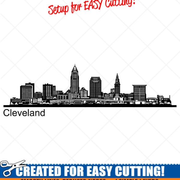 Cleveland Skyline - Etsy