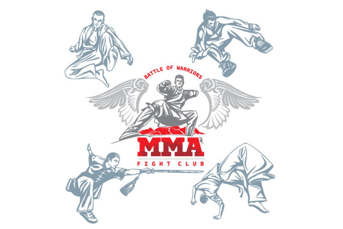 Mma-mixed Martial Arts-karate SPORTS Clipart vector Clip Art | Etsy