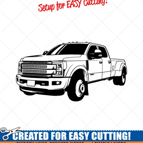Ford F250 Truck SVG Clipart vector Clip Art Graphics-digital - Etsy ...