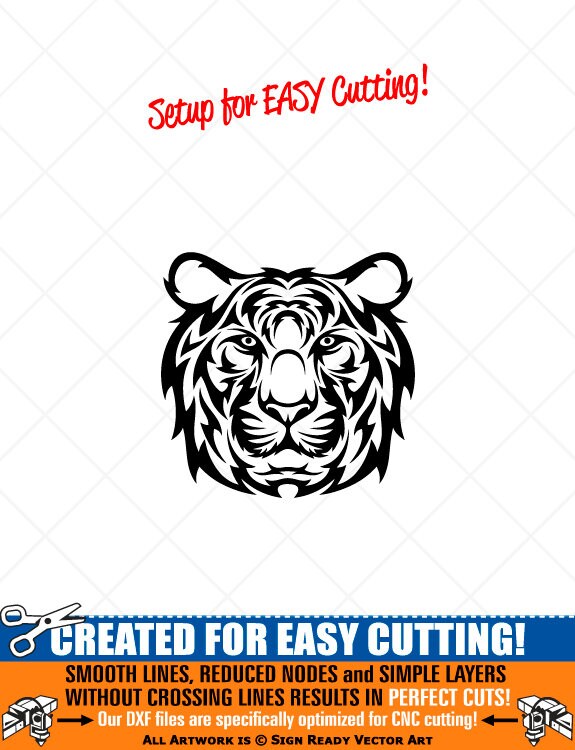 TIGER ANIMAL Head Clipart Vector Clip Art Graphics Digital | Etsy