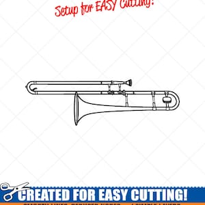Trombone SVG Clipart-vector Clip Art-digital Download Image-cut Files ...