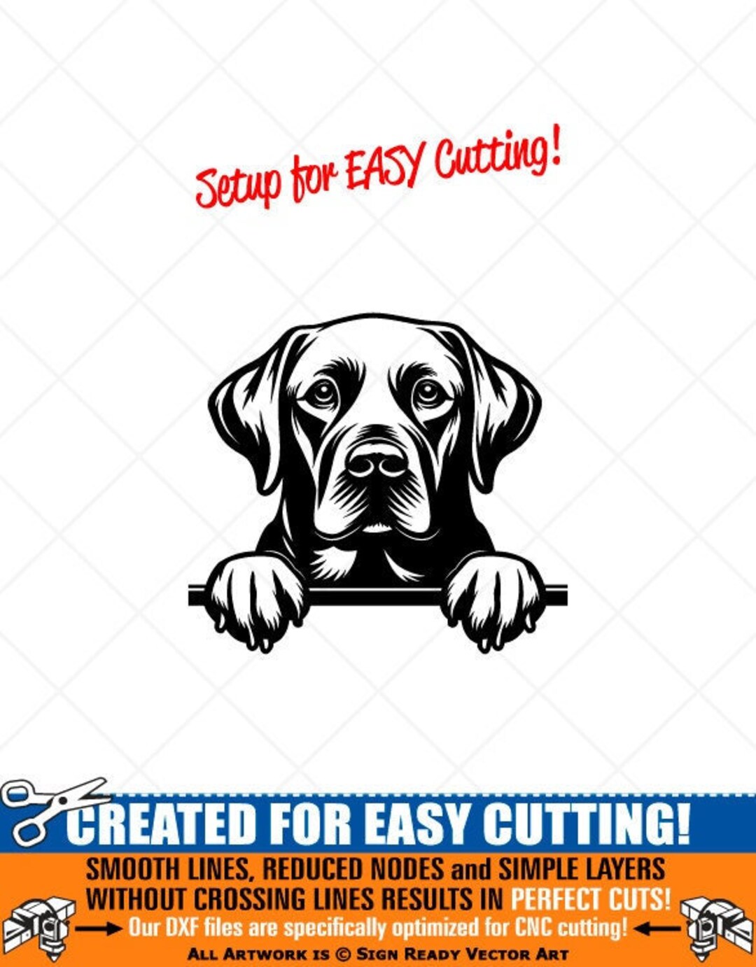 Lab SVG Peeking Dog Clipart-vector Clip Art-digital Download-labrador ...