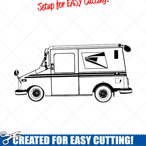 Mail Truck Svg - Etsy