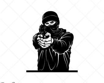 Robbers Clipart Black And White