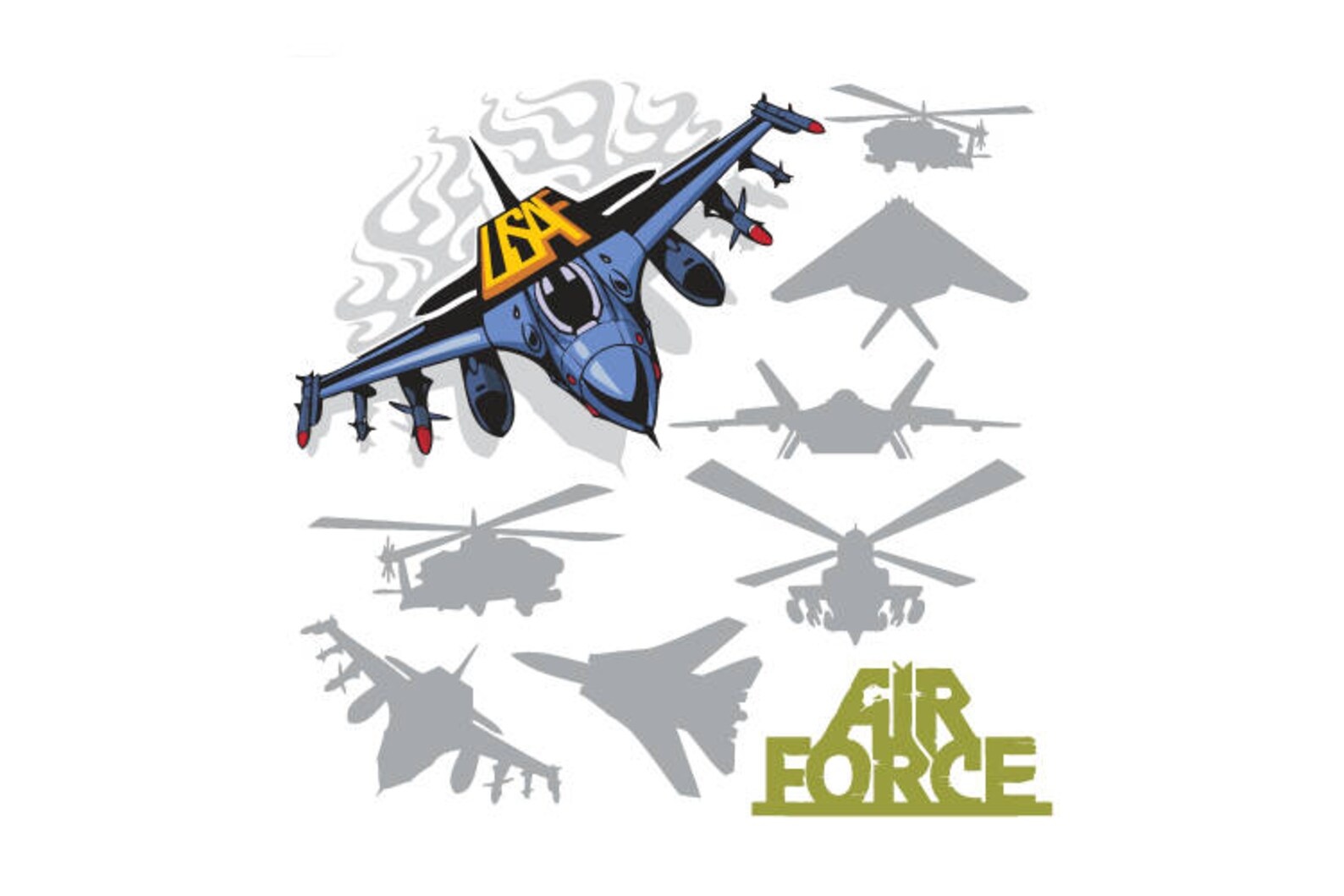 AIR FORCE Jet Military Clipart-vector Clip Art - Etsy