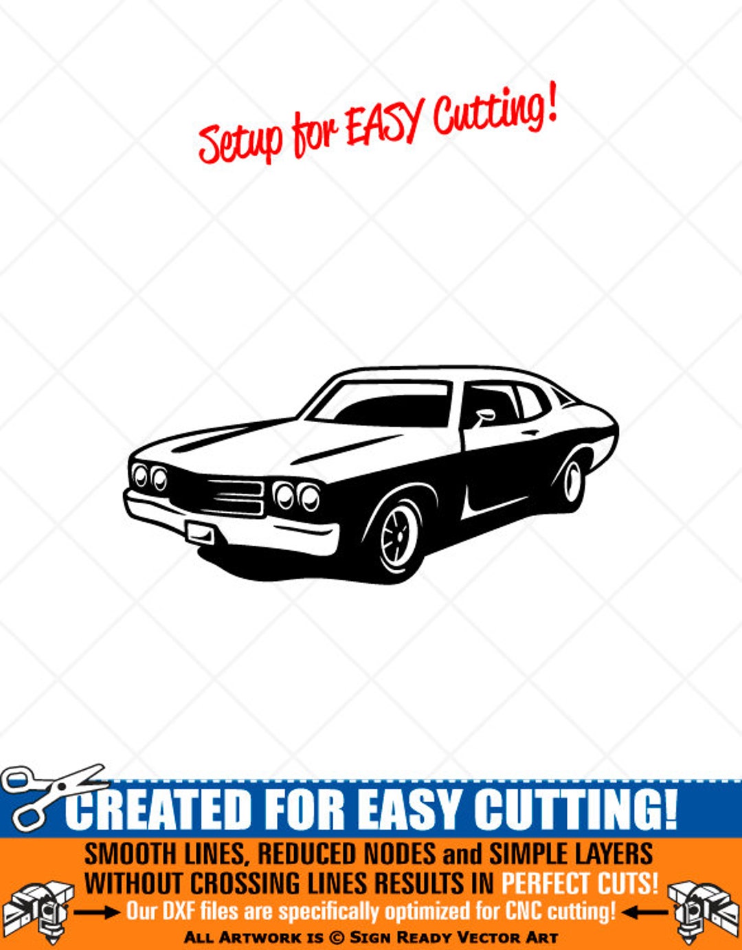 Chevy-chevrolet Chevelle 1970 SVG Clipart-vector Clip Art Graphics ...