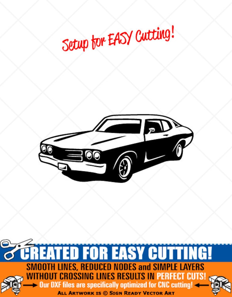 Chevy-chevrolet Chevelle 1970 SVG Clipart-vector Clip Art Graphics ...