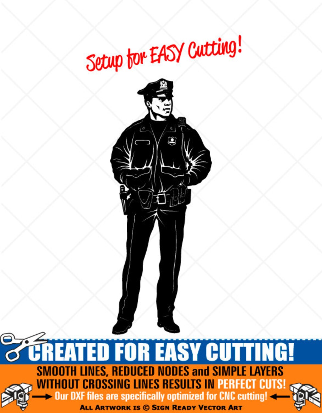 POLICEMAN Clipart-vector Clip Art Graphics-digital Download Image-cut ...