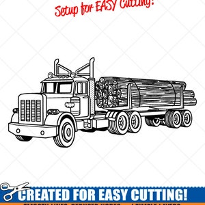 Logging Truck SVG Clipart-vector Clip Art Graphics-digital Download ...