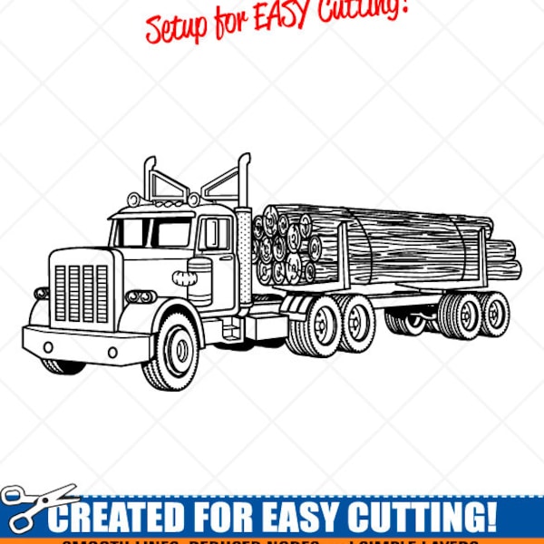 Logging Truck Logo Design - Etsy