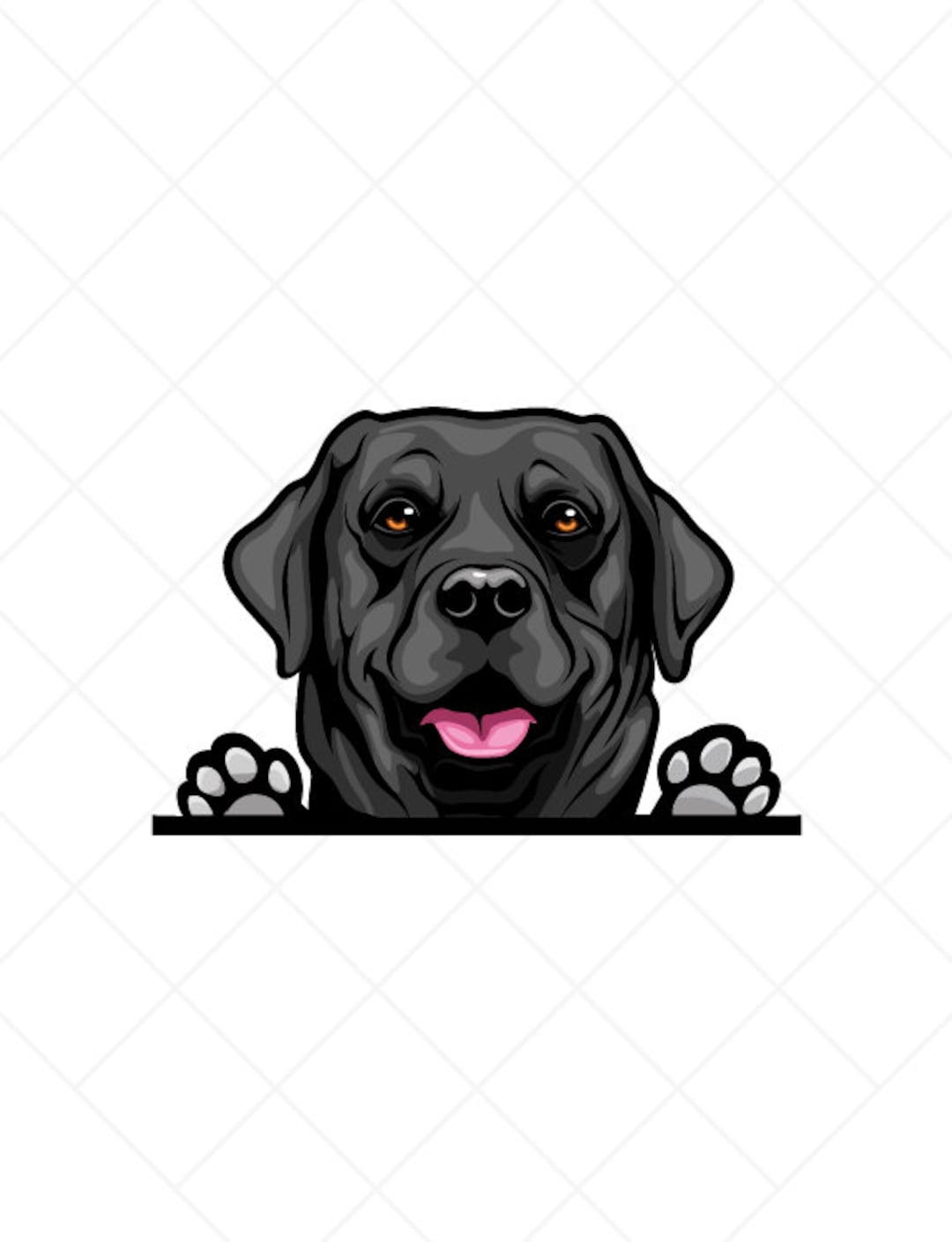 Labrador Retriever Peeking Dog Clipart Svg Eps Png Jpg-vector Clip Art ...