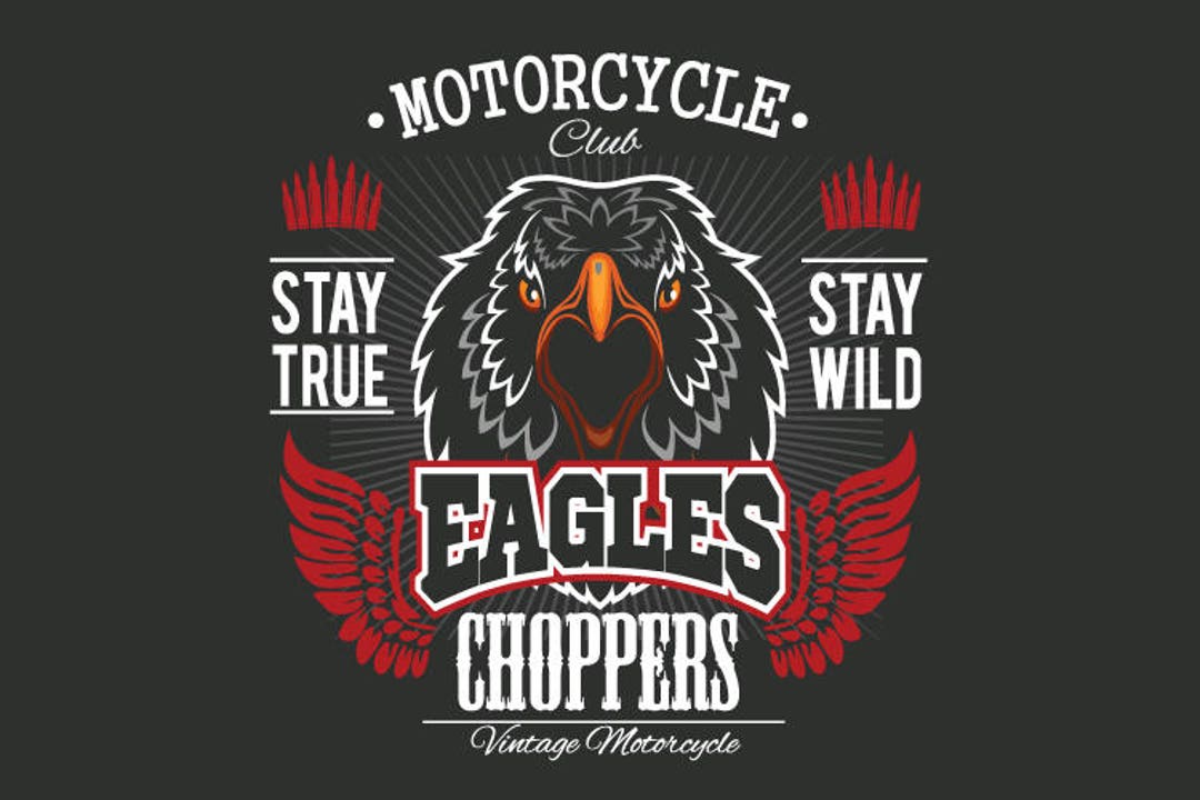 CHOPPER MOTORCYCLE EAGLES Clipart-vector Clip Art Graphics-digital ...